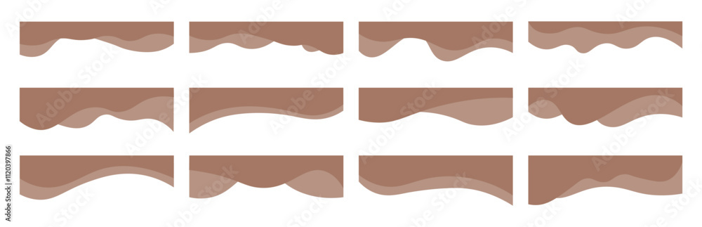 Collection of dividers shape templates. Modern separator header for ...