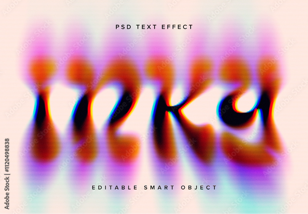 Colour Bleed Text Effect Mockup Stock Template | Adobe Stock