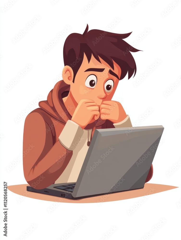 Wrong password isolated cartoon vector illustrations. Confused man ...