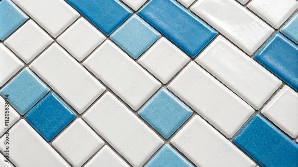 Foto de Ceramic tile blue white square rectangular vertical wall Tiles ...