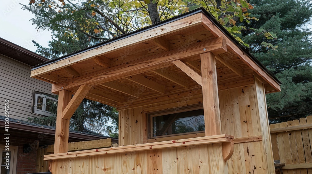 Shed Roof Extension: A single-sloped roof added to extend coverage ...