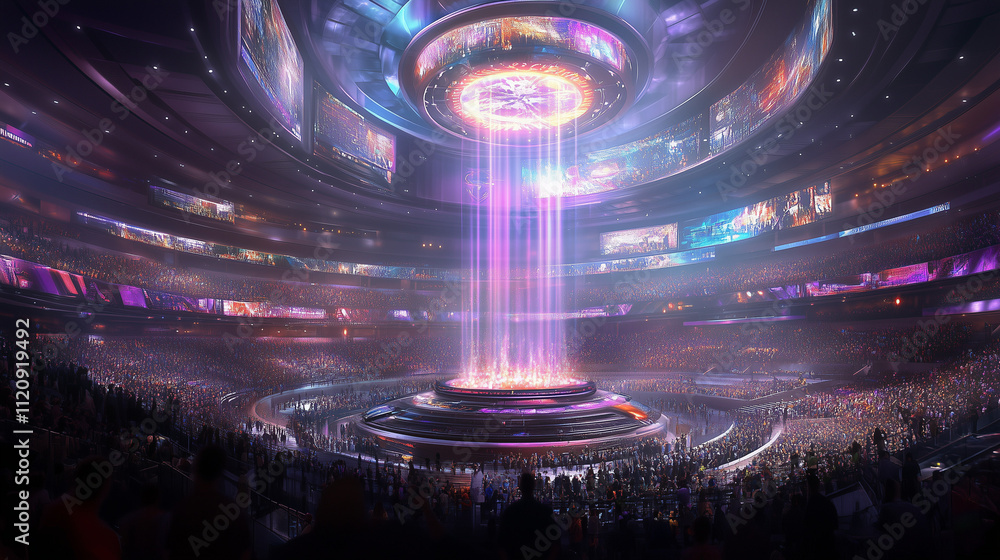 pro gamer man in headphones live streaming while playing online ...