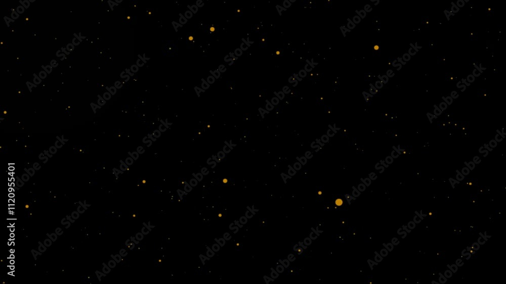 Abstract air dust particles Loop animation on black background with ...