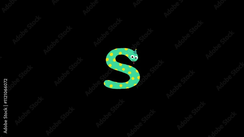 Video „2d cartoon snake animation 4k. snake icon animation. Animation ...