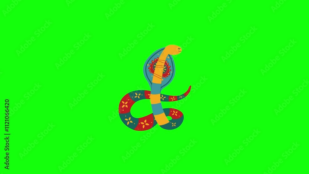 2d cartoon snake animation 4k. snake icon animation. Animation of a ...