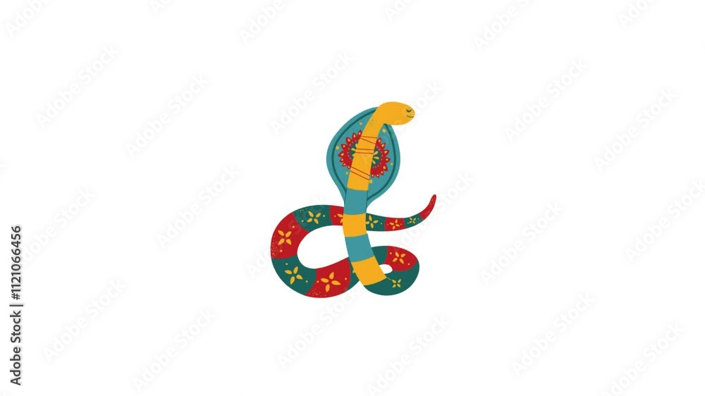 2d cartoon snake animation 4k. snake icon animation. Animation of a ...