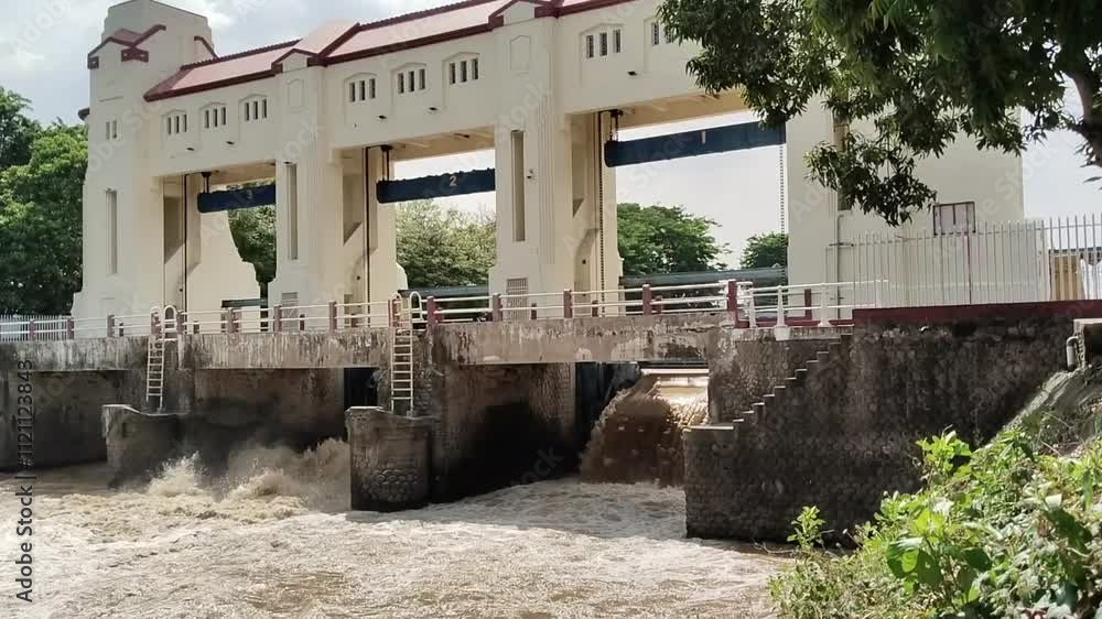 The Jagir River Sluice Gate, a legacy of Dutch colonialism, is still in ...