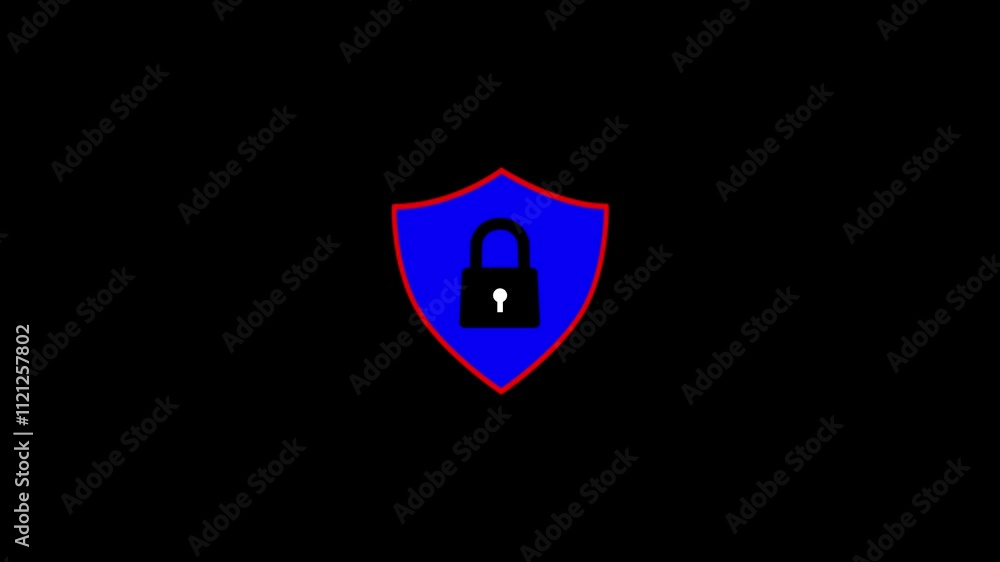 lock icon privacy open and close animation. Lock icon Cyber security ...