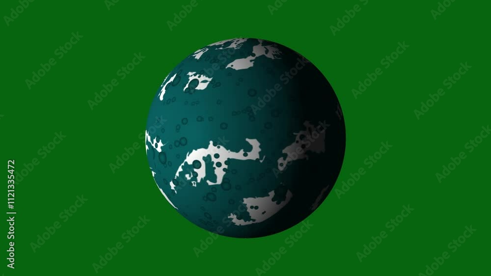Rotating planet Earth from outer space on green screen Seamless Looped ...