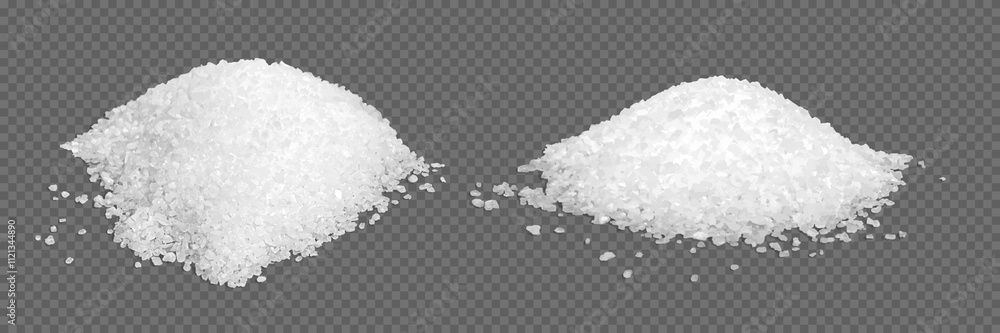 Poster Sea salt piles isolated on transparent background – Wall Art ...