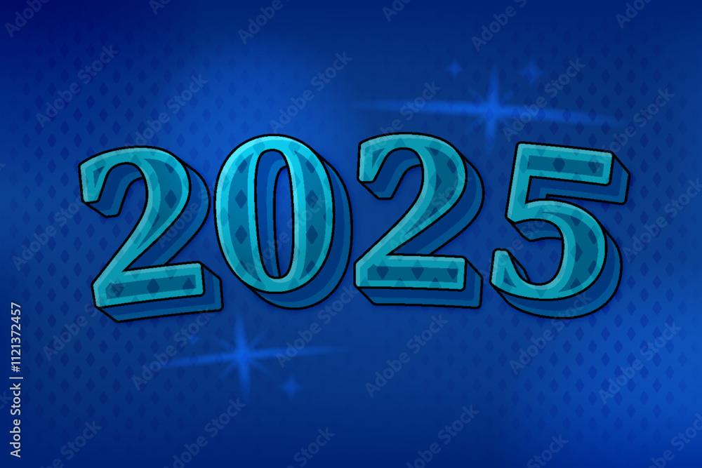 Blue green modern 2025 text effect poster with luxury hotel and casino ...