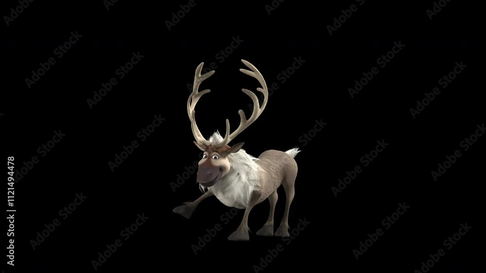 3D Animated Reindeer Talking And Blabbering Non Stop With Various ...