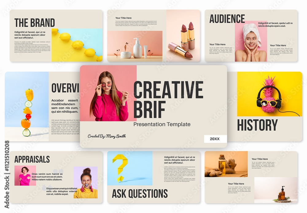 Creative Brief Presentation Template Stock Template | Adobe Stock