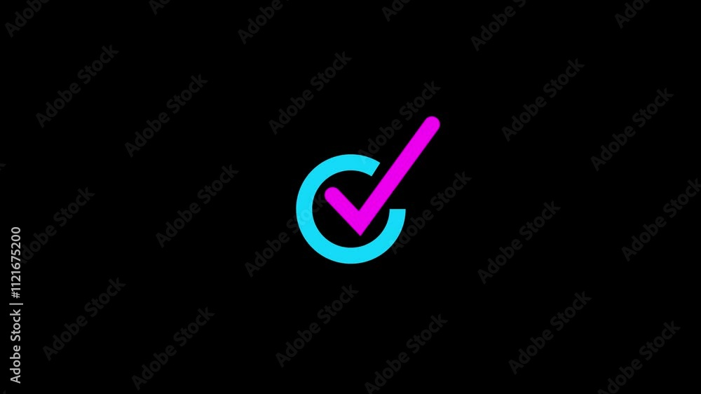 Check mark icon and tick mark icon animation. Animation of check mark ...