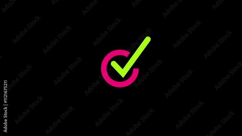 Check mark icon and tick mark icon animation. Animation of check mark ...