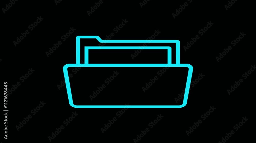 Glowing neon file folder sign. neon files and folders icon. neon Folder ... Glowing neon file folder sign. neon files and folders icon. neon Folder ...
