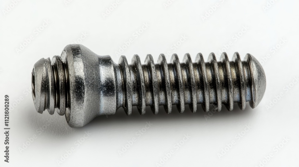 Metal self-tapping screw isolated on a white background showcasing ...