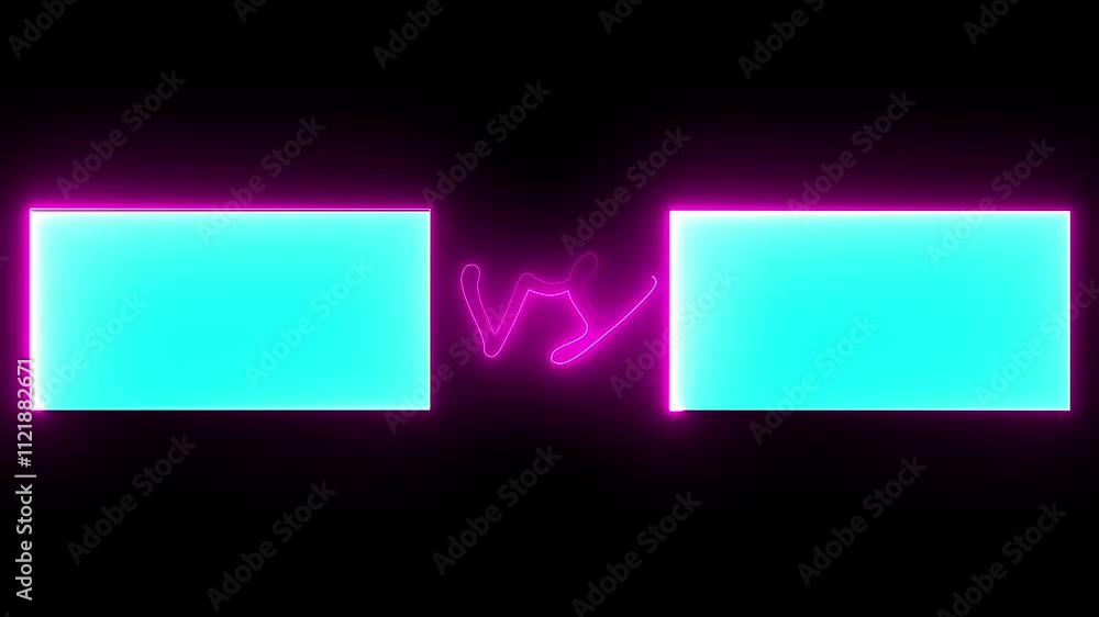 Vertical video vs versus neon frames loop versus vs animation versus ...