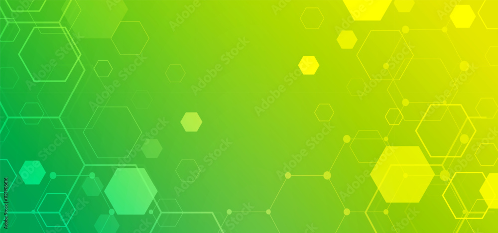 Green Yellow Abstract Background Digital Technology Speed Connect Cyber Nano Information