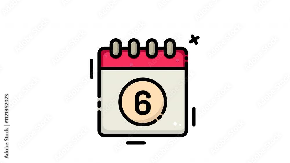 6th calendar animation, calendar applications, event planning, marking ...