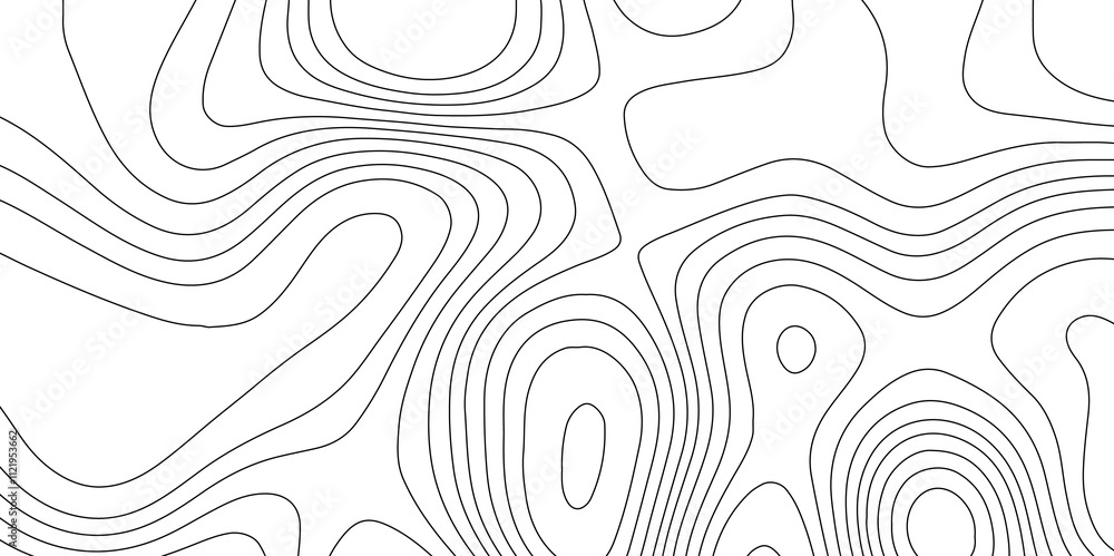 Topography and geography mountain relief cartography line contour map ...