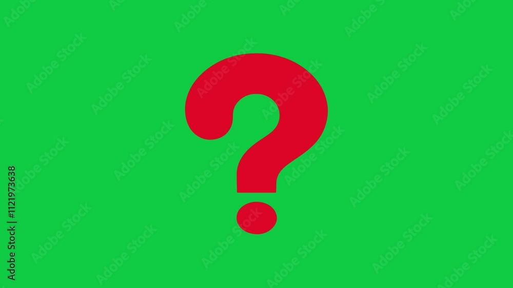 Big red question mark vector icon sign symbol. Question mark green ...