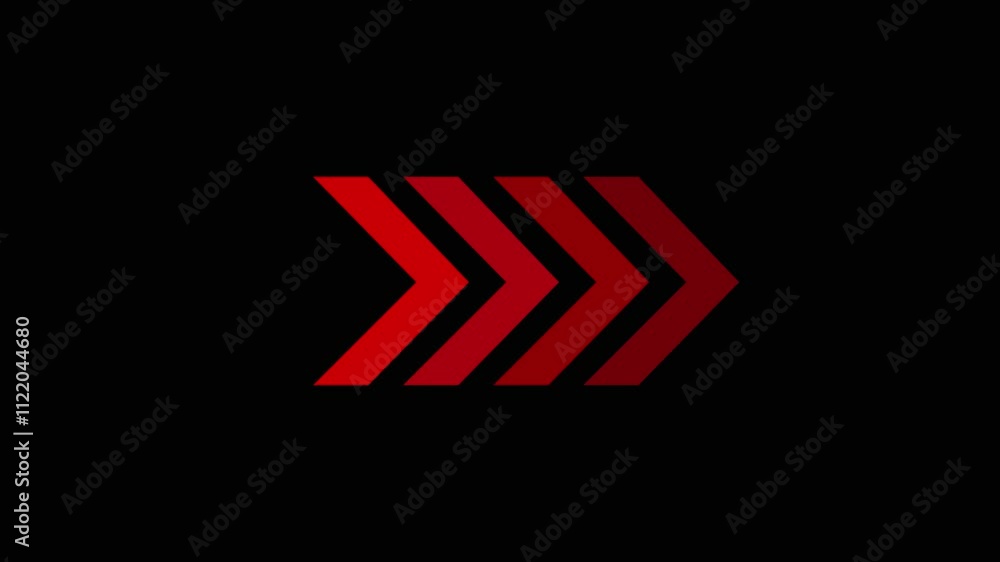 Right-directional red arrow loop animation. Animated arrows for the ...