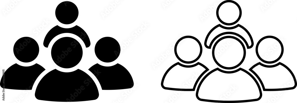 Group icon. People. Team of employees or person symbol and sign. Simple ... Group icon. People. Team of employees or person symbol and sign. Simple ...