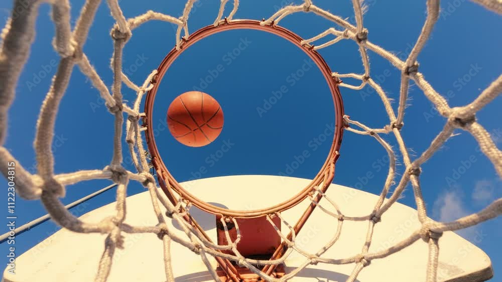 Slow Motion Video Shows The Basketball Flight Path As It Lands In The ...
