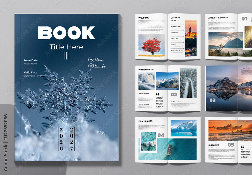 Minimal Book Layout Stock Template | Adobe Stock