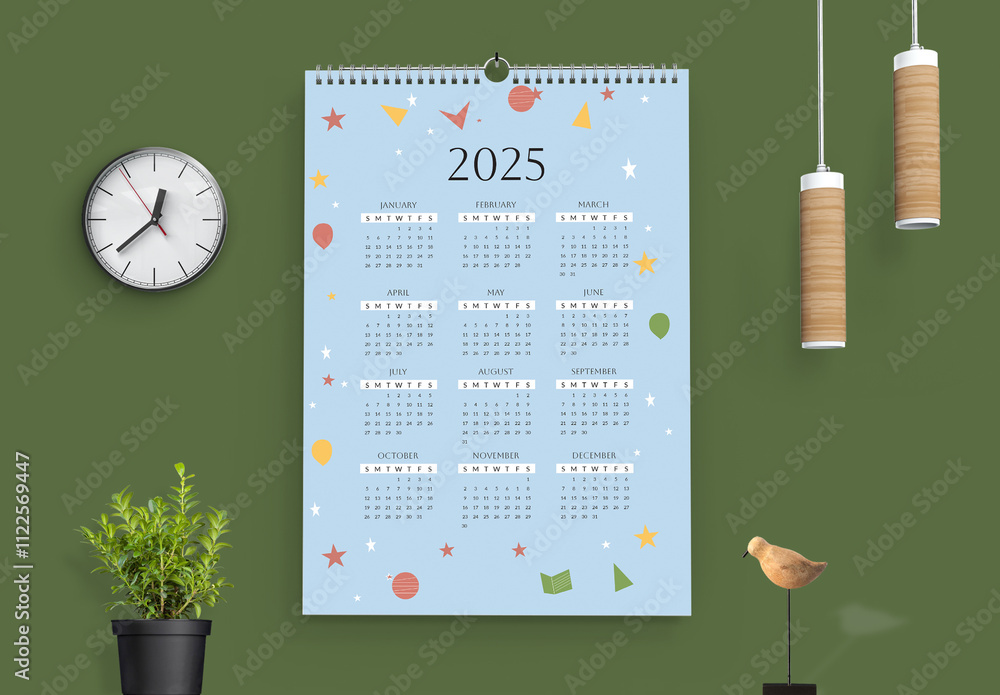 Wall Calendars 2025 Stock Template | Adobe Stock