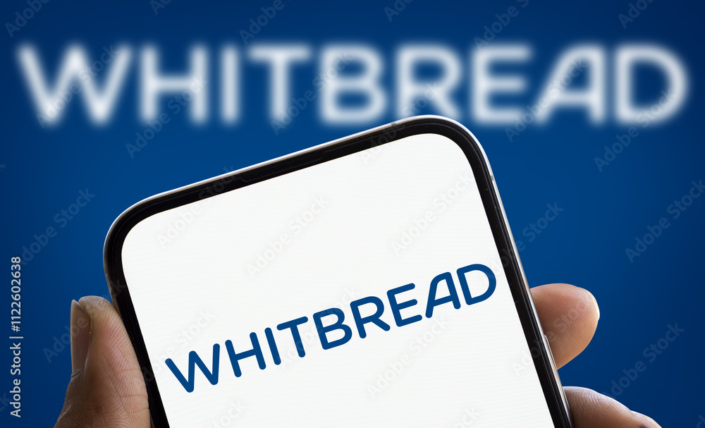Dhaka, Bangladesh- 8 Dec 2024: Whitbread logo is displayed on ...