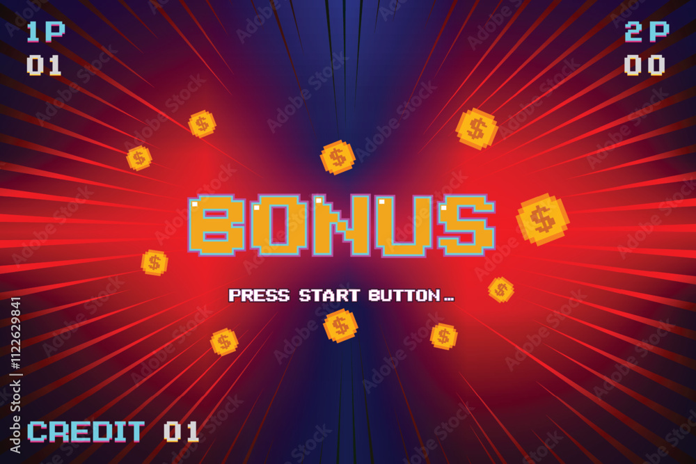 BONUS. pixel art .8 bit game. retro game. for game assets .Retro ...