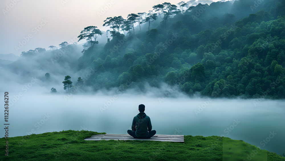 meditation in the morning desktop 4K wallpaper, relaxing in the clam ...
