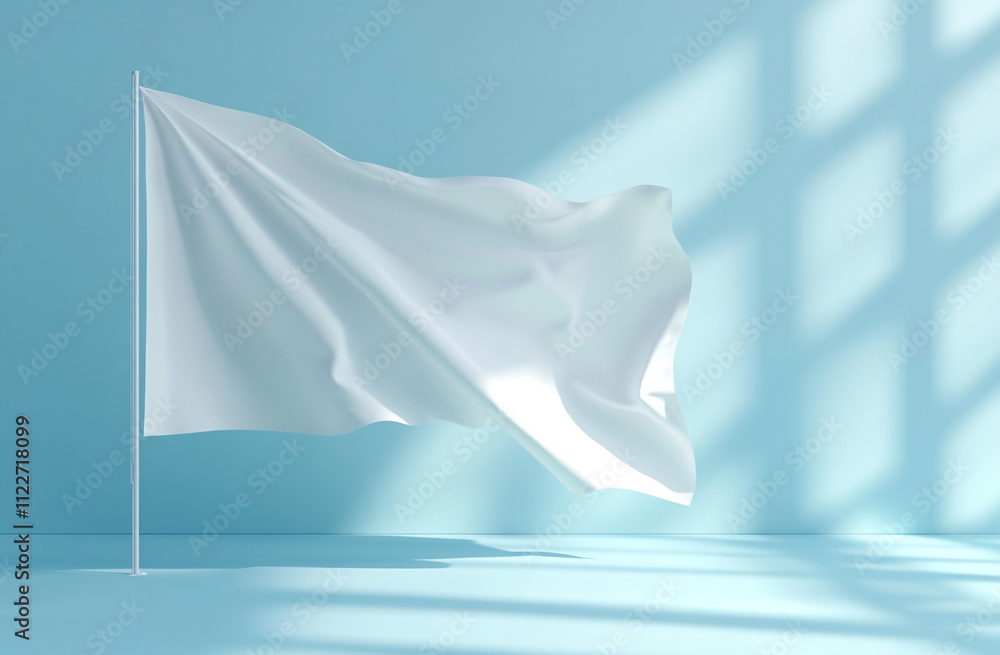 Realistic flag mockup template for your design branding Stock Photo ...