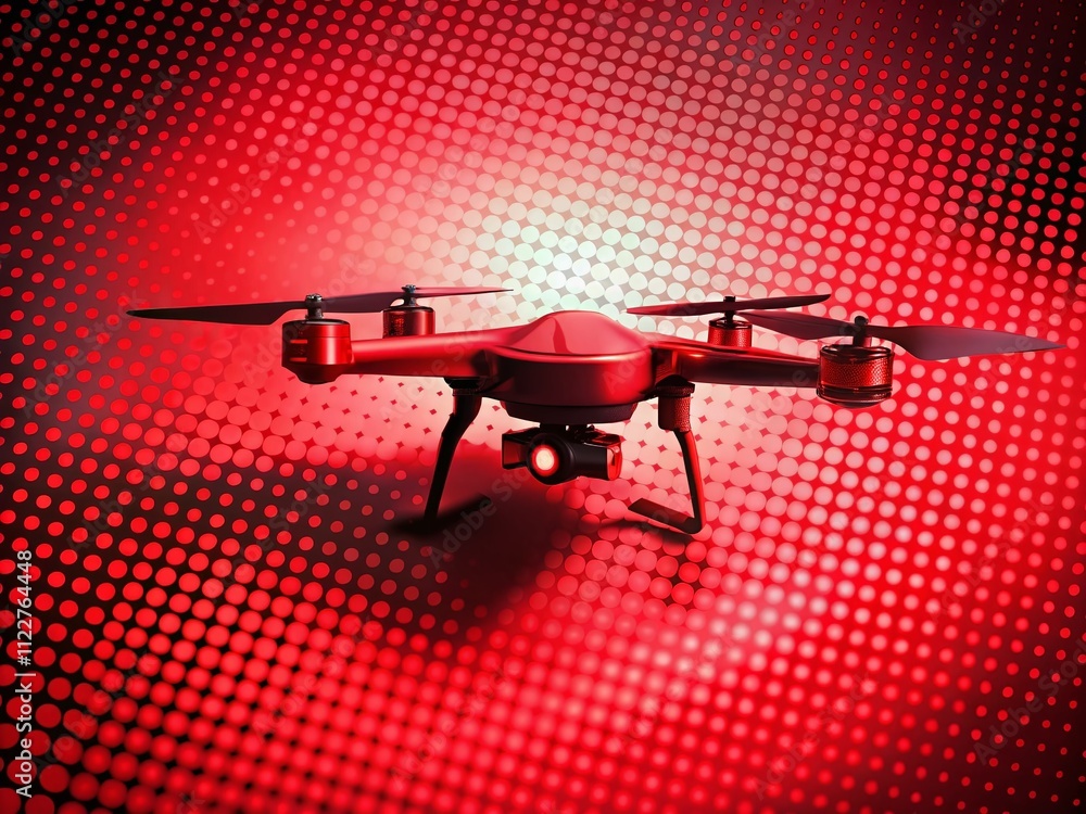 Blurry Red Gradient Background with Halftone Dots for Creative Pop Art ...