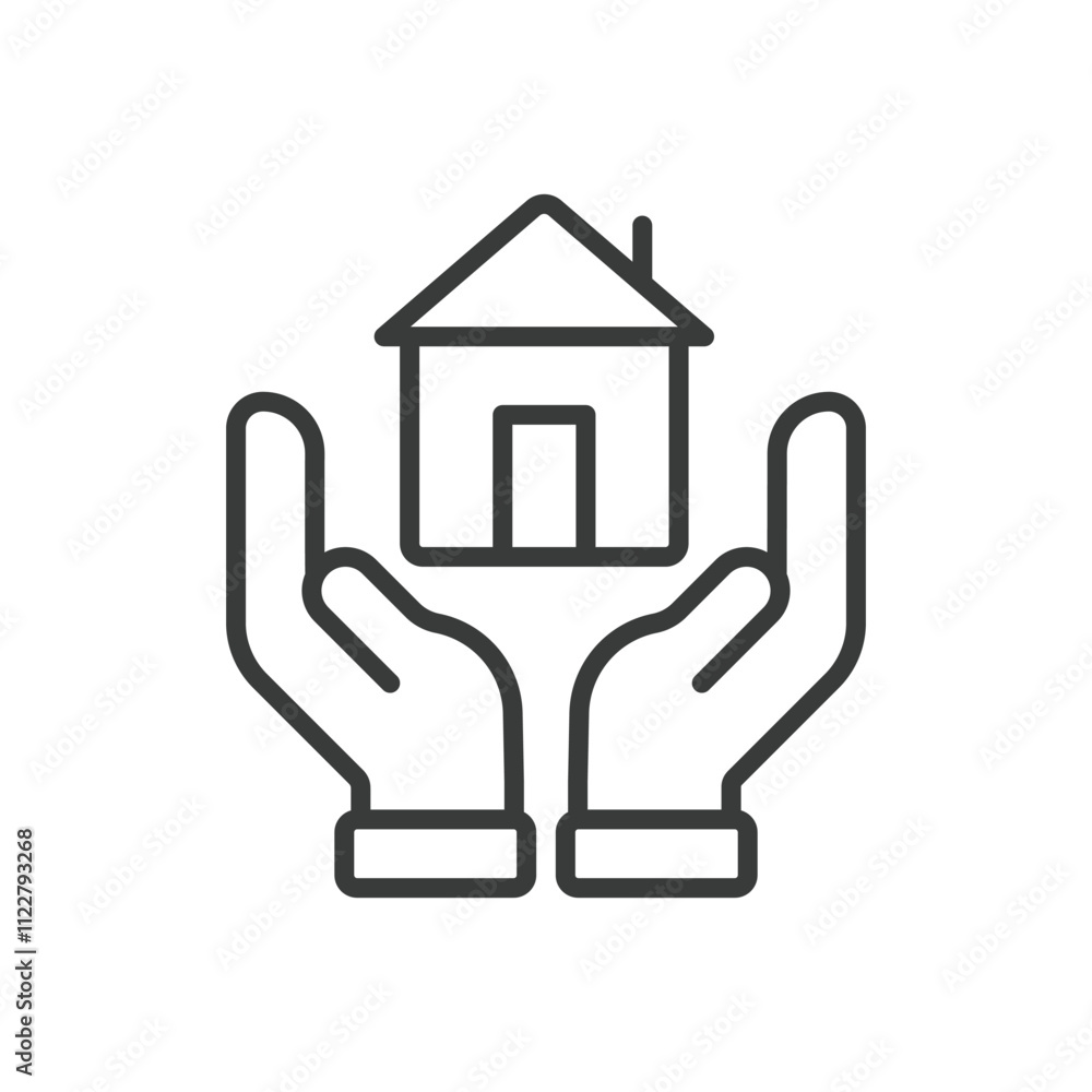 Housekeeping, icon in line design. Housekeeping, cleaning, maid, house ...