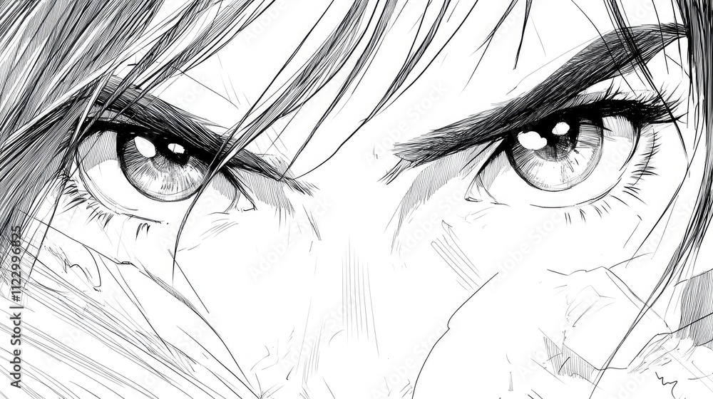 Discover manga and anime inspired comic speed lines featuring three ...