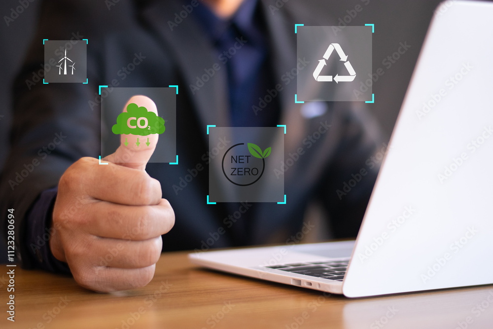 Computer report on reducing carbon dioxide emissions, climate change ...