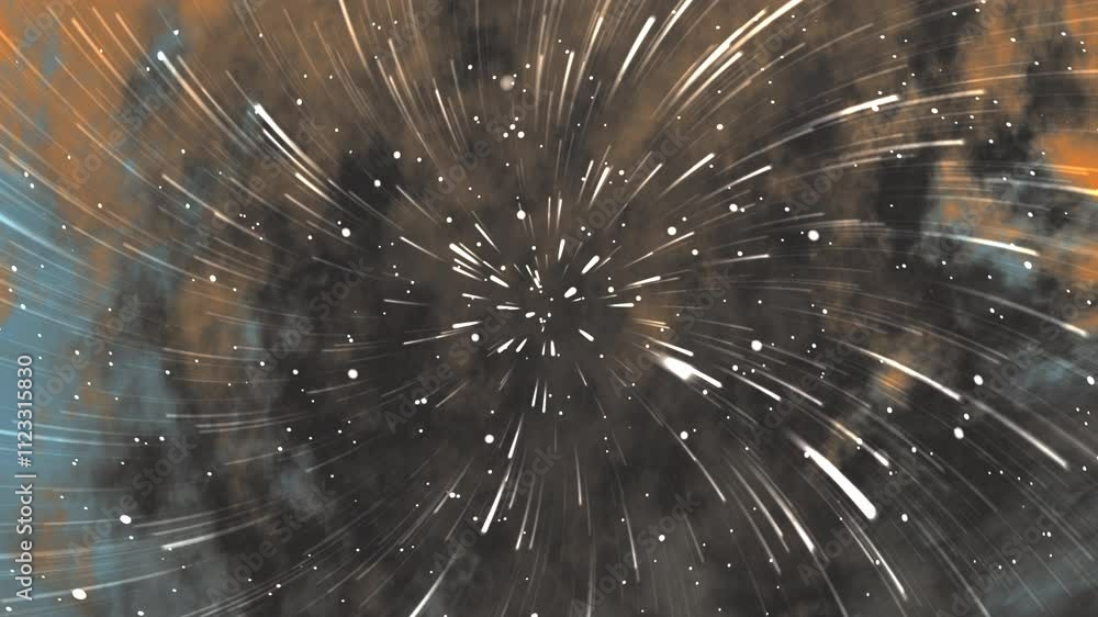 gradient background of Light streaks radiate from a dark nebulas center ...