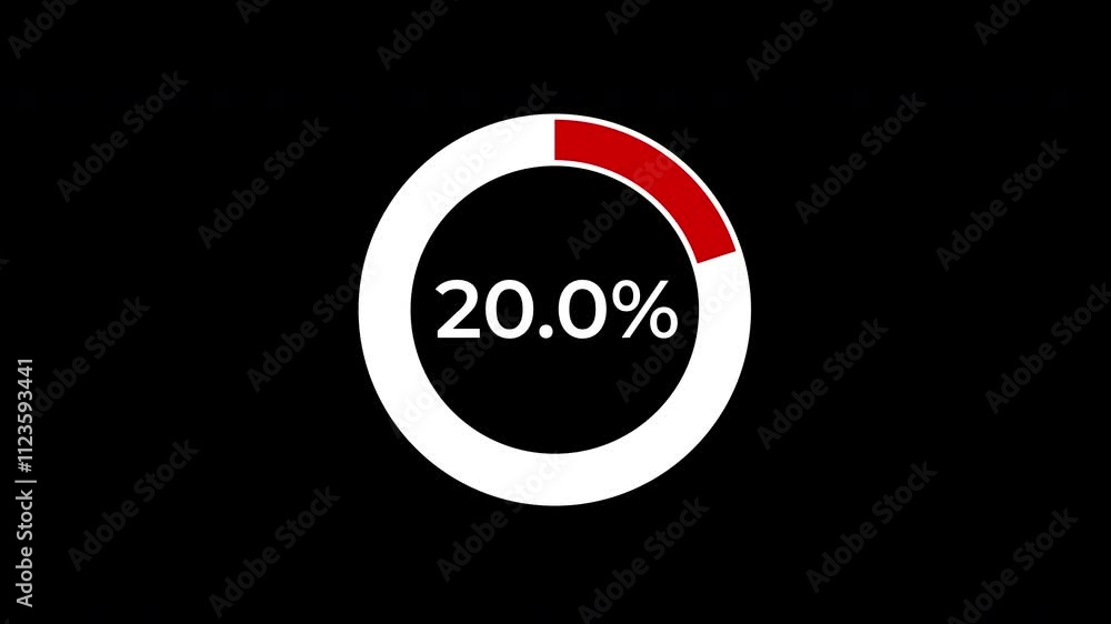10 Pie Charts Animations Red Color, Infographic, Circling diagrams ...
