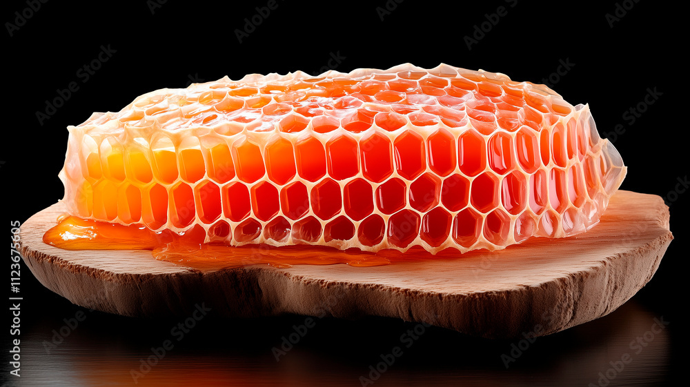 glowing honeycomb, bee. For product display montage or key visual ...