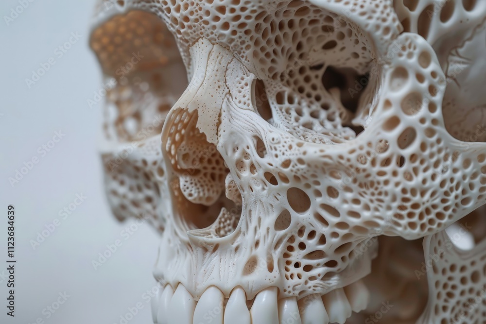 Intricately designed skull sculpture showcasing detailed carvings and ...