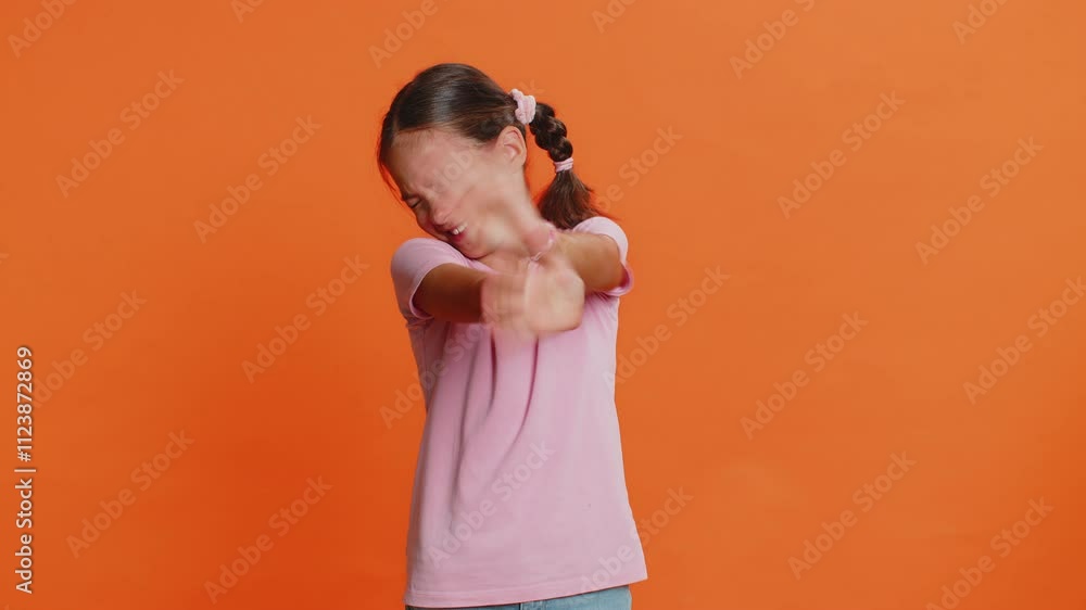 I don't want to look at this, awful. Afraid shocked preteen child girl ...