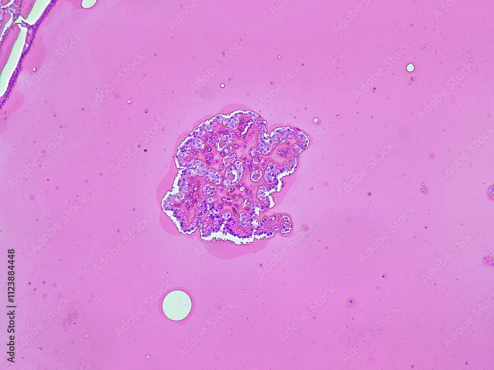 photomicrograph of Hashimoto's thyroiditis (chronic lymphocytic thyroiditis) in pathology ...