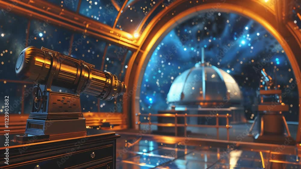 Space Age Observatory: An observatory with a classic dome design but ...