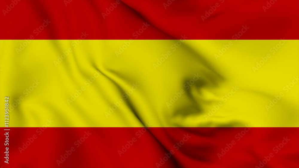 Spain Realistic waving flag background. Spain Independence Day flag ...