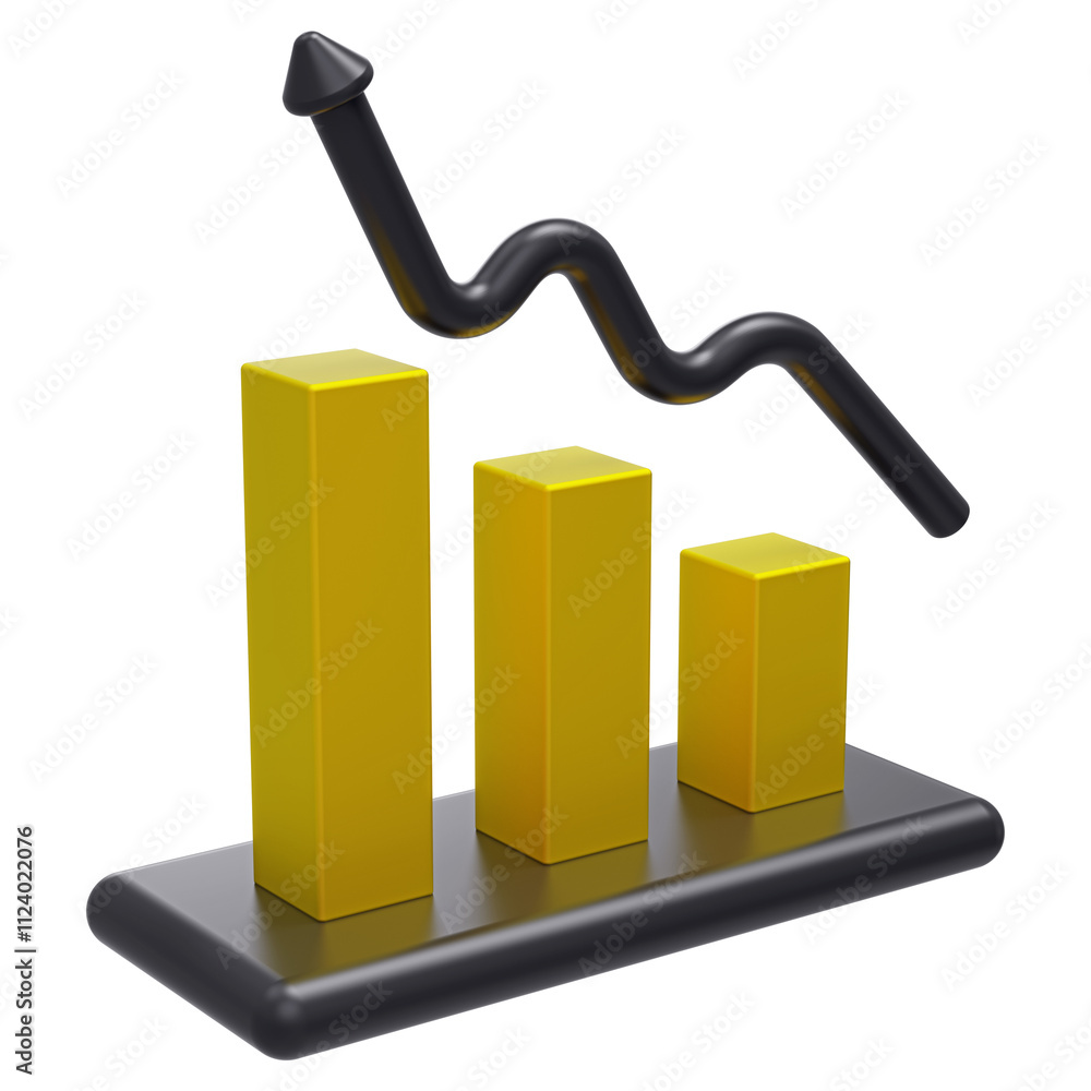 Black and golden yellow graph plan and growing strategy for marketing ...