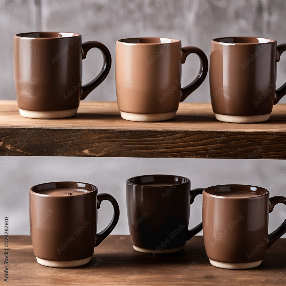 Mocha mousse - color of the year - moodboard sample - brown coffee mugs ...