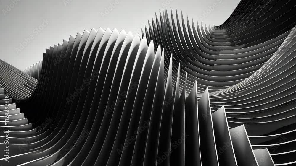Illustration abstract of a grayscale of structure moving seamlessly on ...